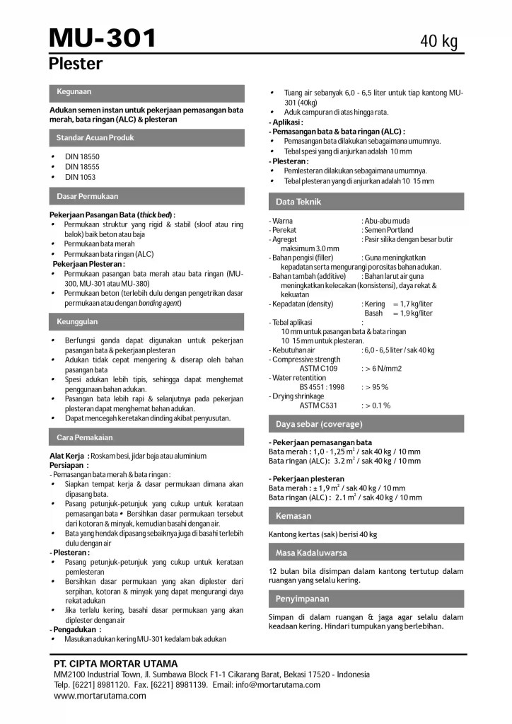 Katalog Mortar Utama – Jual Semen Mortar Murah